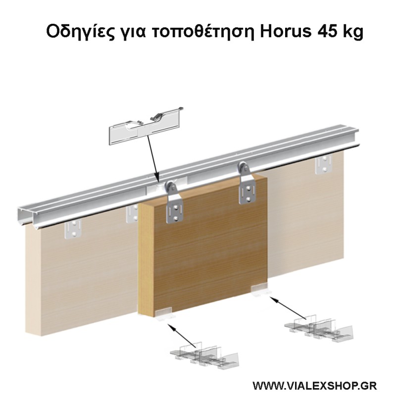 Μηχανισμός συρόμενης πόρτας HORUS 45 kg.