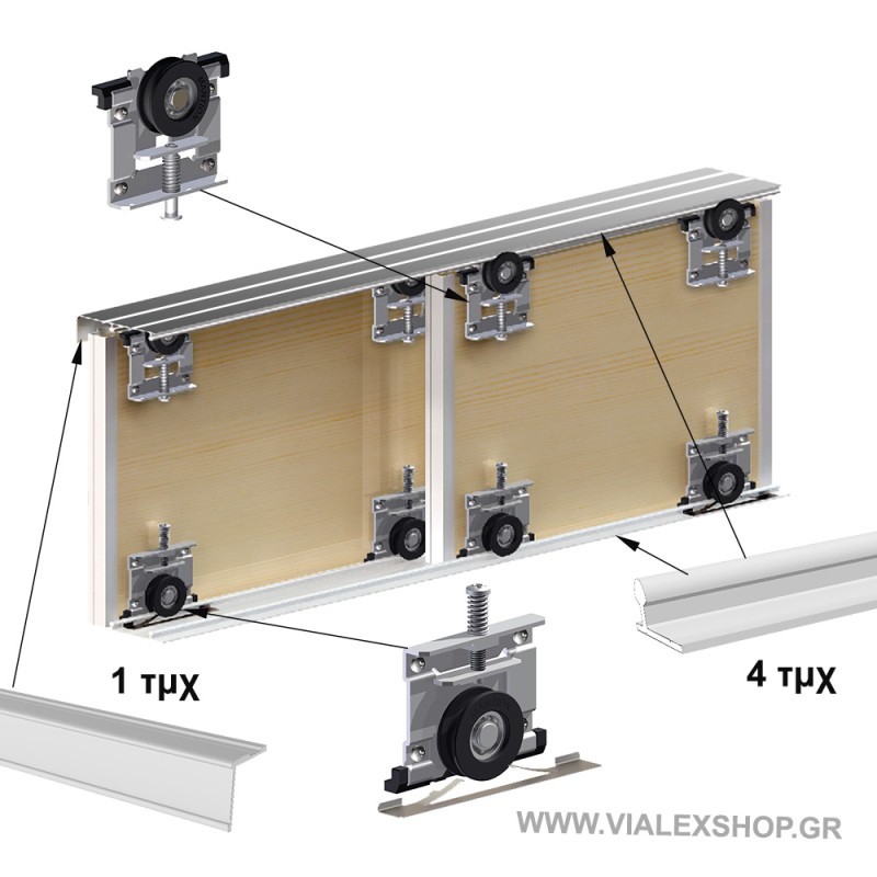 VIALEX 3 Premium – Δίφυλλη συρόμενη ντουλάπα | DECOR/ULTRA, οδηγοί 180 ...