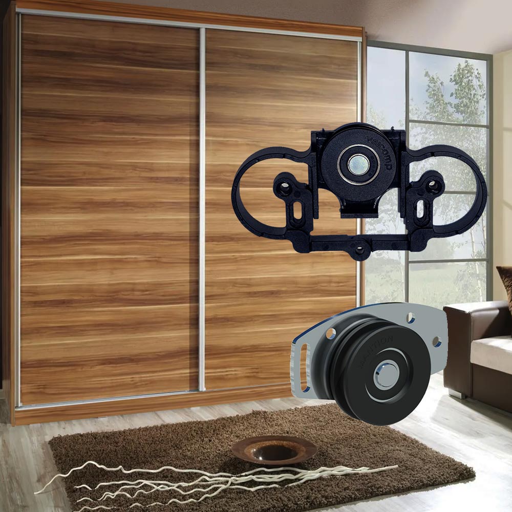 VIALEX 2 Lux – Σετ για δίφυλλη συρόμενη ντουλάπα | Premium | 70 kg